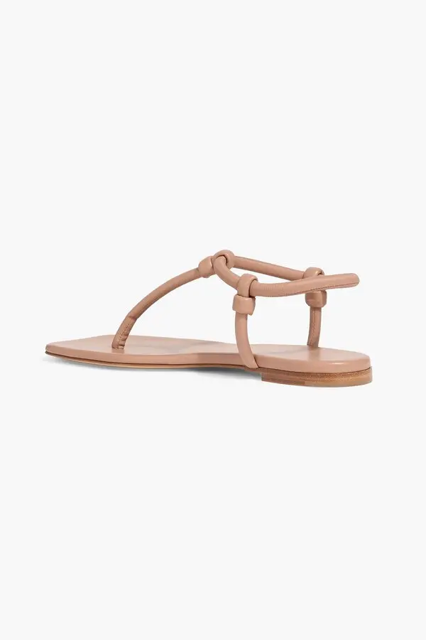 GIANVITO ROSSI Juno Leather Sandals - Neutral