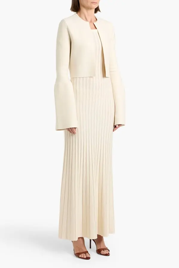 Gabriela Hearst Katlin Cropped Wool Jacket - Ivory