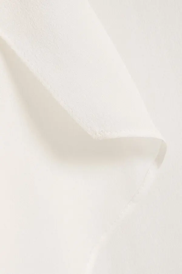 Wardrobe.NYC Pussy-bow Mini Shirt Dress - White