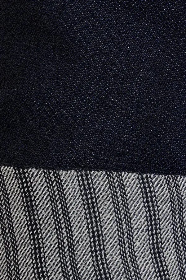 BETTTER Double-breasted Wool, Linen, And Silk-blend Blazer - Navy