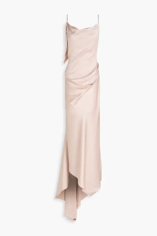 Victoria Beckham Asymmetric Draped Gown - Blush