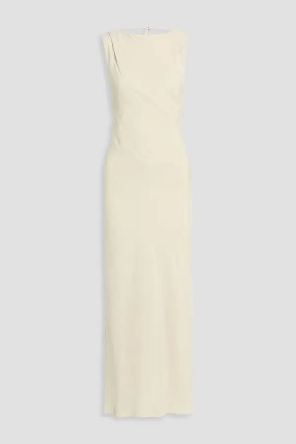 ST. AGNI Cutout Tencel And Linenblend Maxi Dress