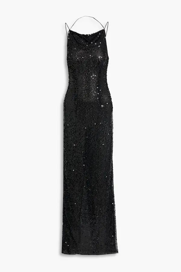 16Arlington Hebe Sequined Gown - Black