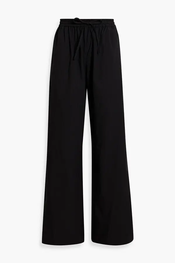 Matteau Cotton Poplin Wide-leg Pants - Black