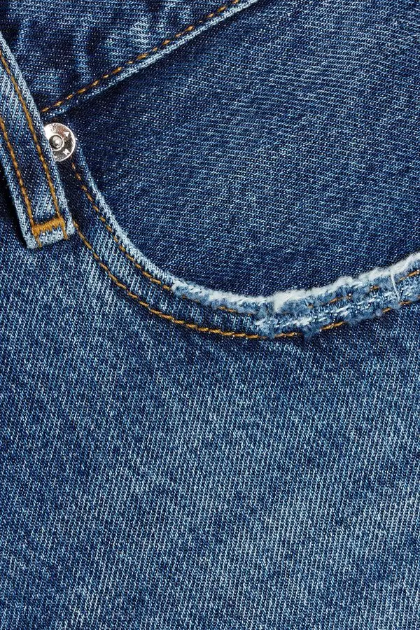 FRAME The Hang Frayed Denim Shorts