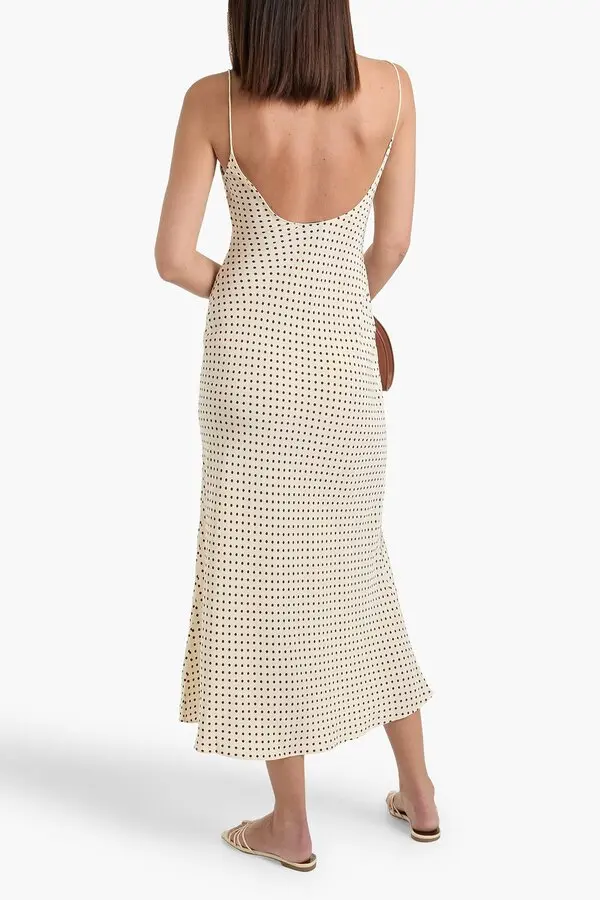 Matteau Floral-print Silk-voile Midi Slip Dress - Cream
