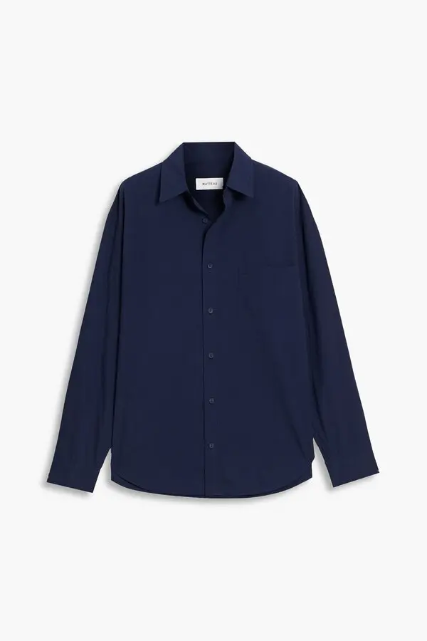 Matteau Cotton-poplin Shirt - Navy