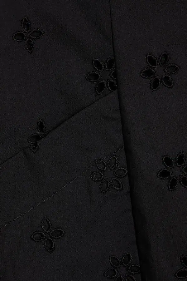 Matteau Broderie Anglaise Cotton Maxi Dress - Black