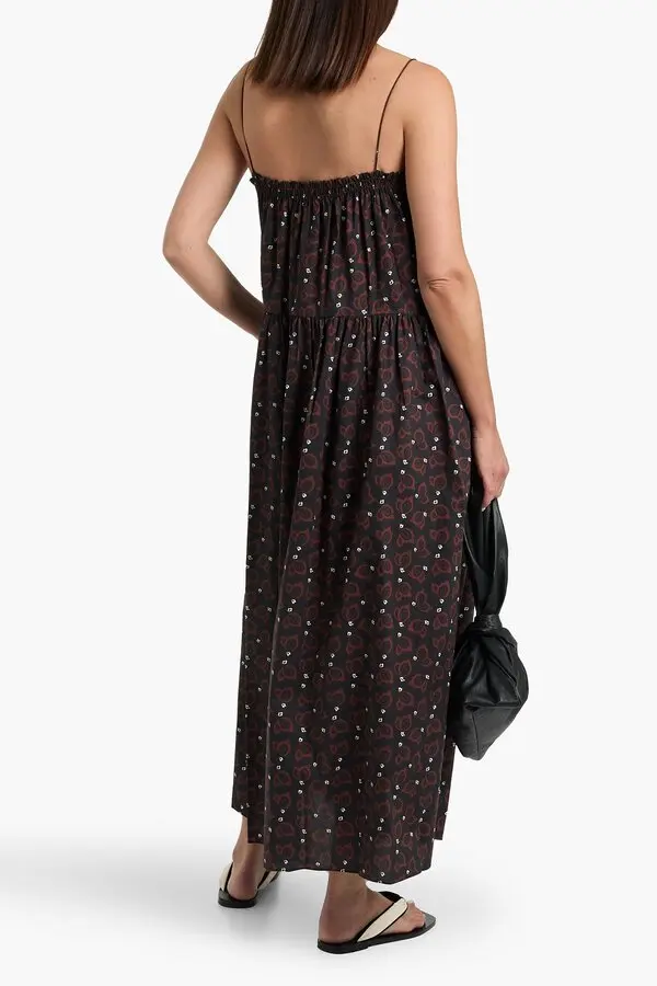 Matteau Printed Cotton-poplin Maxi Dress