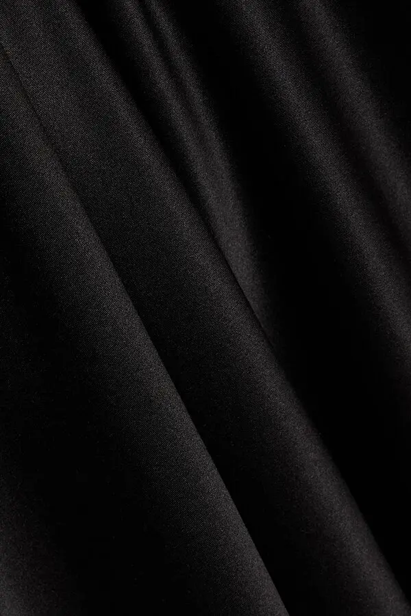 THE SEI Twisted Cutout Silk-satin Maxi Dress - Black