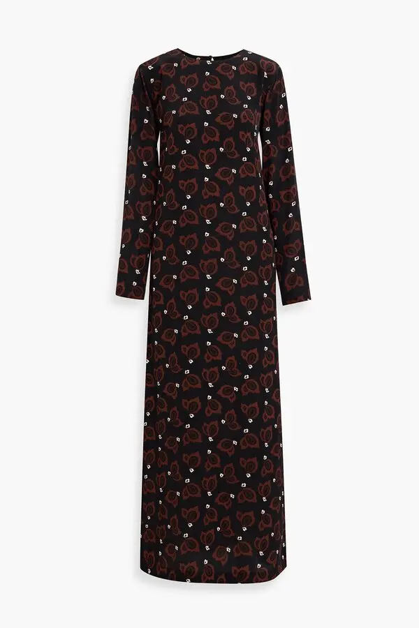 Matteau Printed Silk Crepe De Chine Maxi Dress