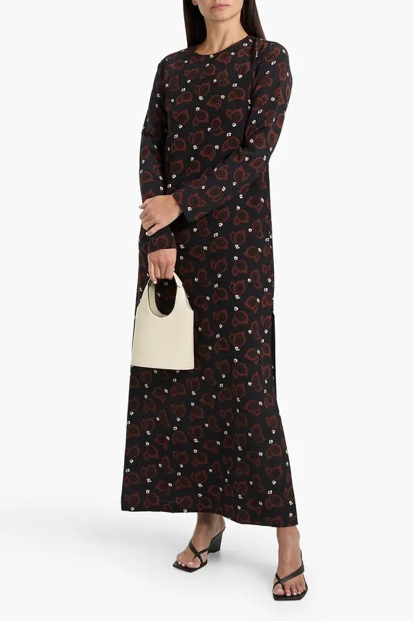Matteau Printed Silk Crepe De Chine Maxi Dress