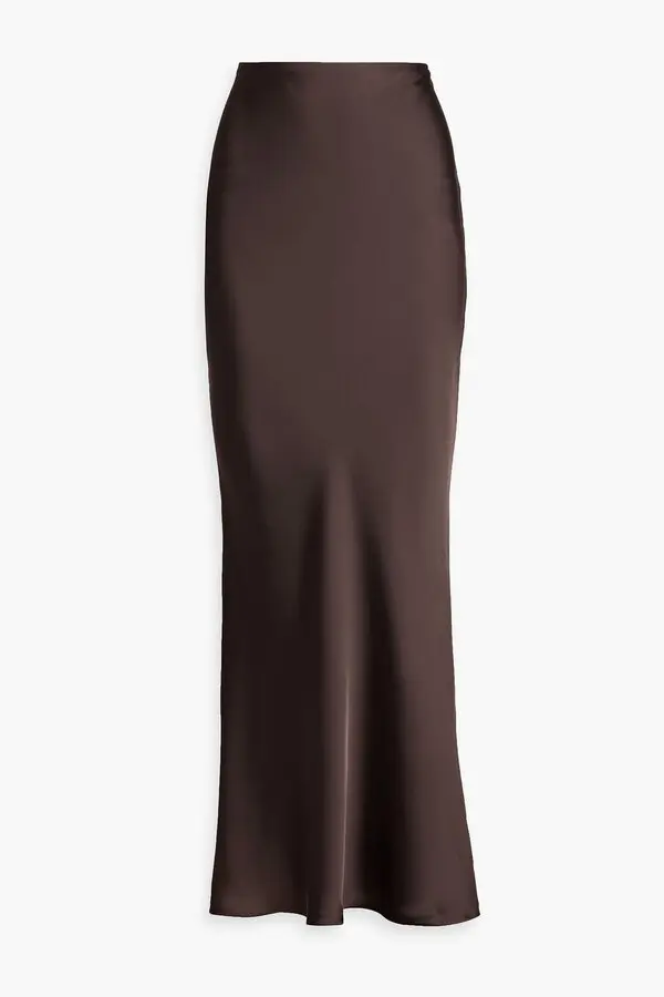 Norma Kamali Obie Satin Maxi Skirt