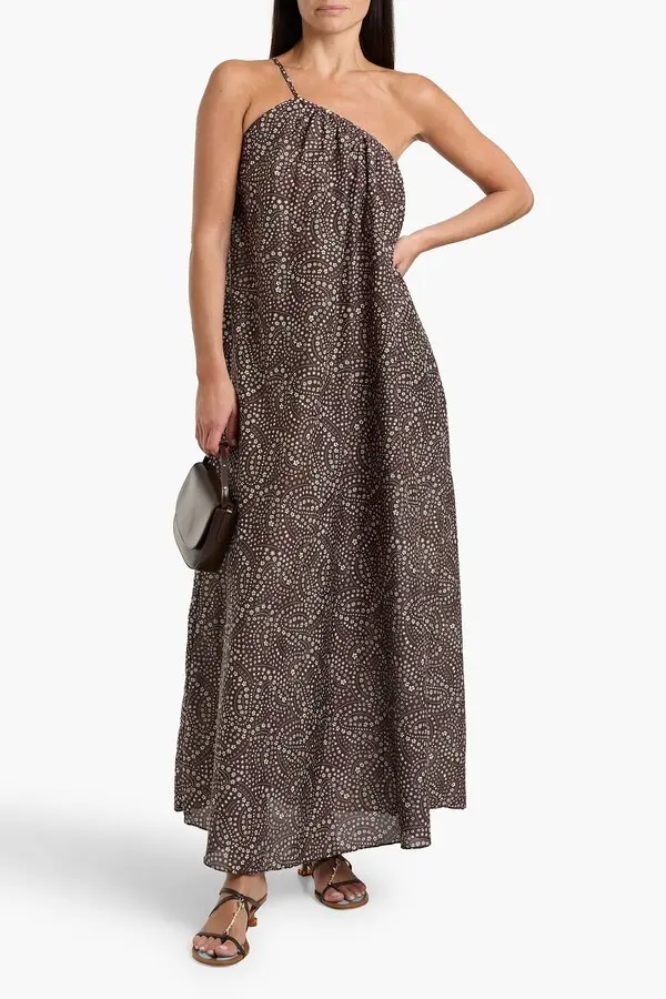 Matteau One-shoulder Floral-print Maxi Dress