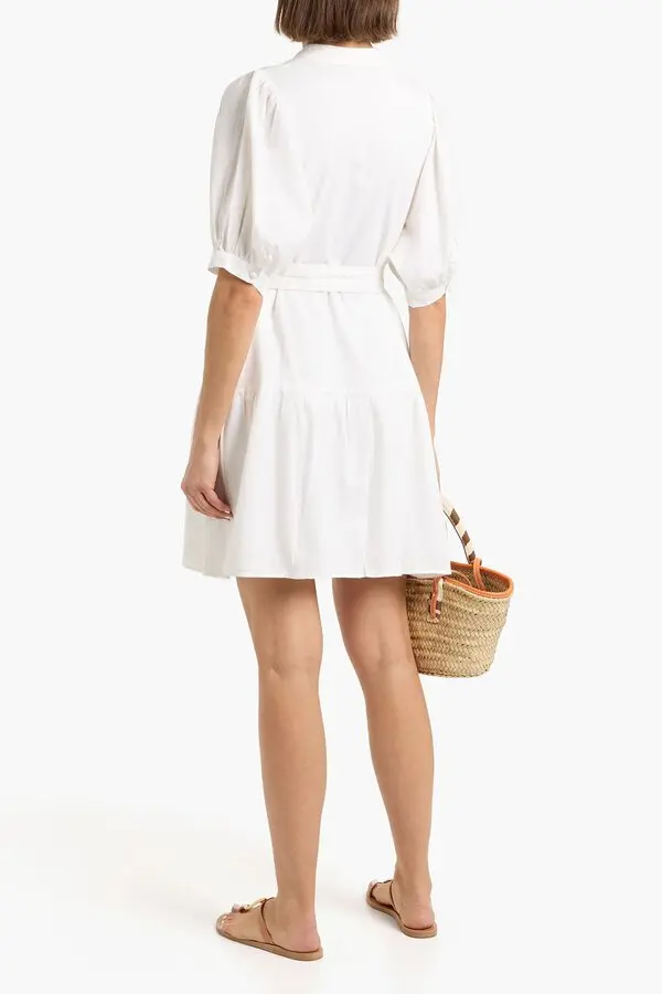Melissa Odabash Kinly Cotton And Linen-blend Mini Dress