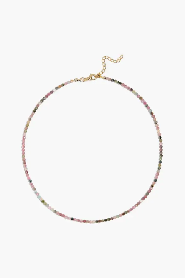 JENNIFER BEHR Gold-tone Tourmaline Necklace - Antique Rose