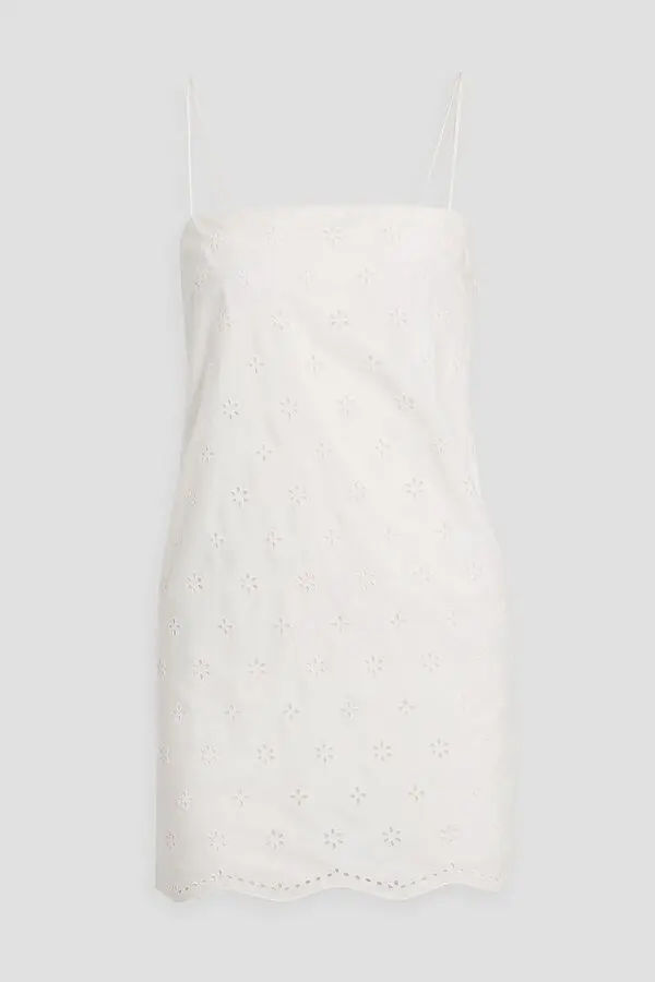 Matteau Broderie Anglaise Cotton Mini Dress - White