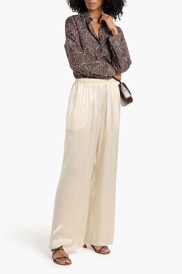 Matteau Floral-print Cotton And Silk-blend Shirt - Chocolate