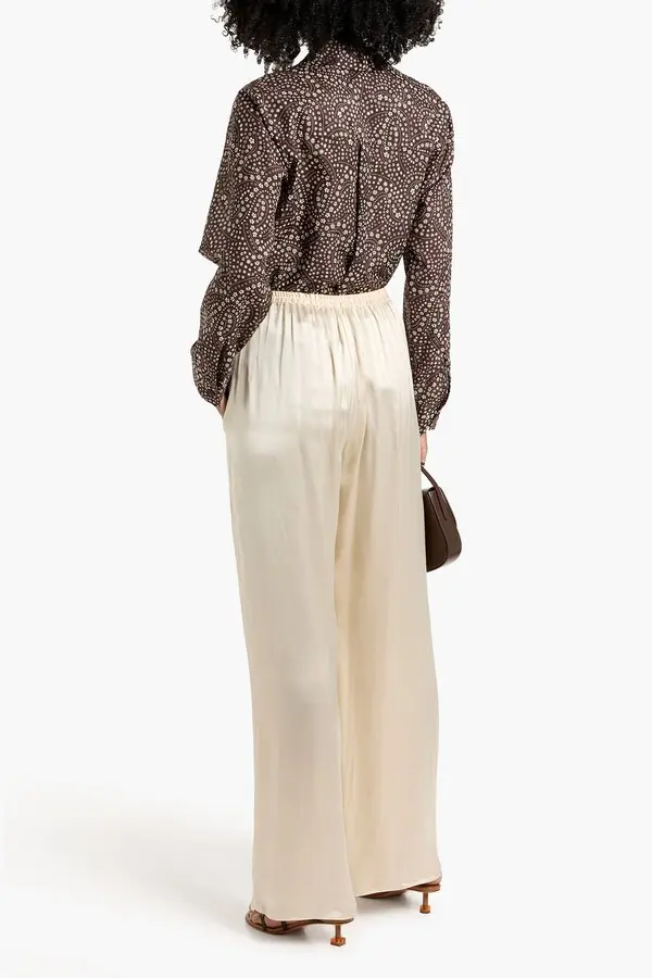 Matteau Floral-print Cotton And Silk-blend Shirt - Chocolate