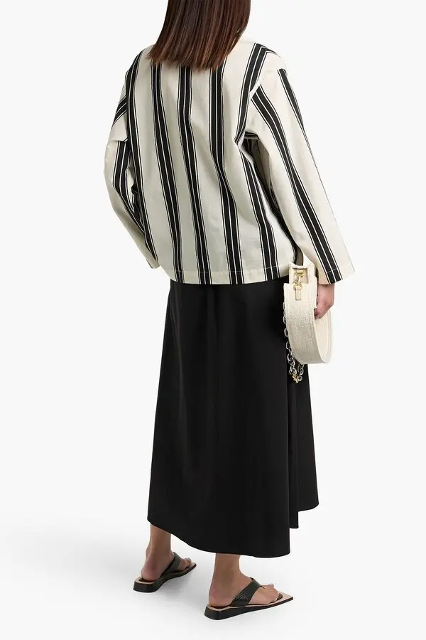 Matteau Striped Cotton-blend Blouse