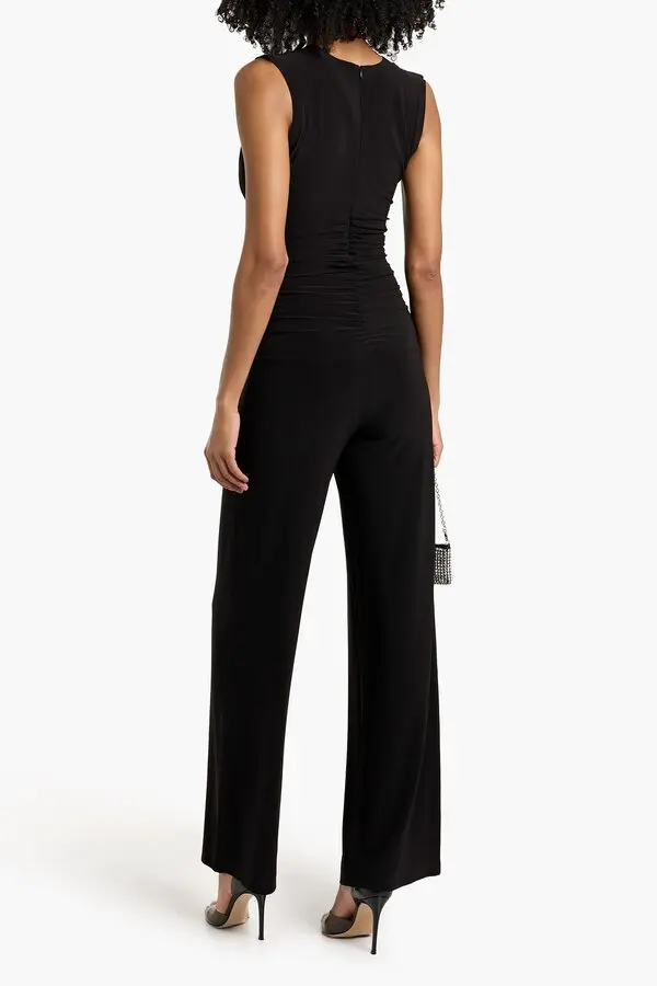 Norma Kamali Ruched Wide-leg Jumpsuit