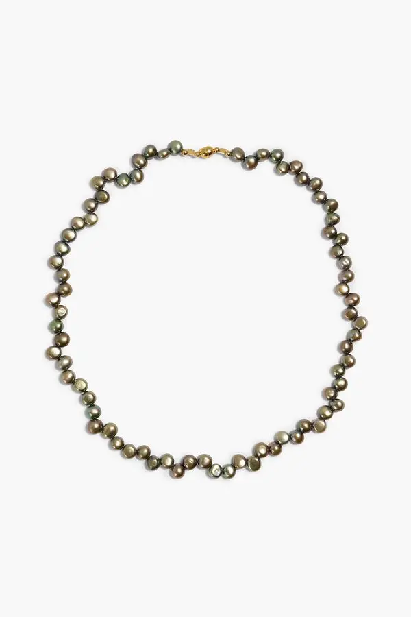 JENNIFER BEHR Josefina Freshwater Pearl Necklace - Sage Green