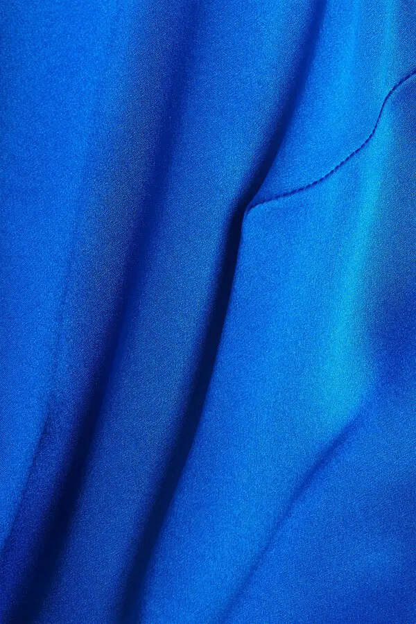 THE SEI Tie-front Silk-satin Top
