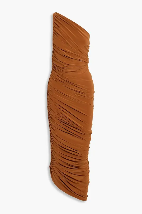 Norma Kamali Diana One-shoulder Gown - Tan