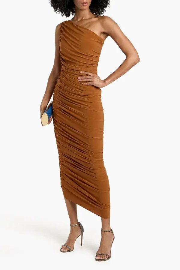 Norma Kamali Diana One-shoulder Gown - Tan