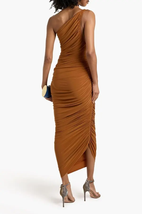 Norma Kamali Diana One-shoulder Gown - Tan