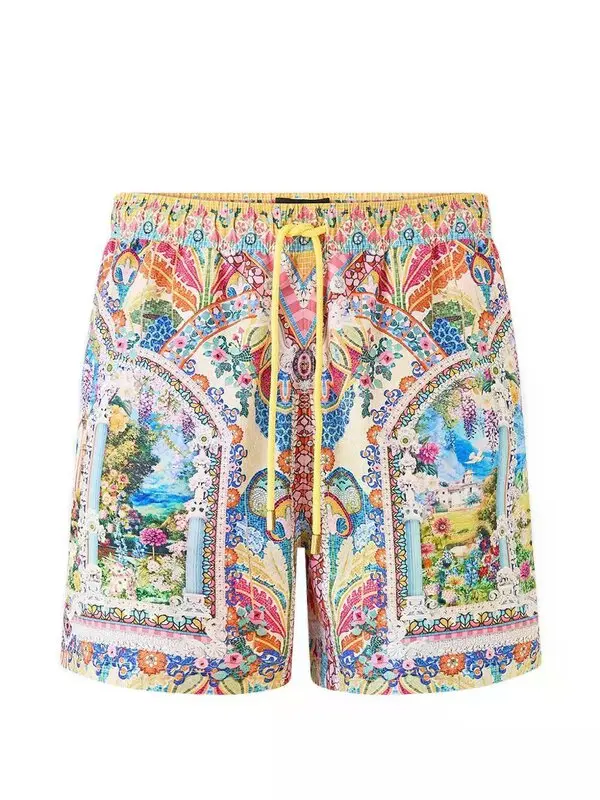 Camilla Patterned Boardshorts - Neutrals