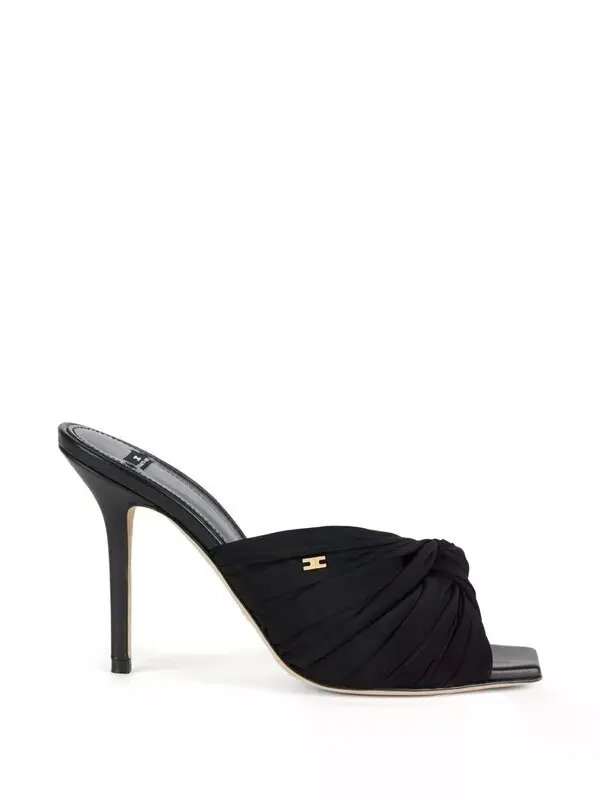 Elisabetta Franchi Nappa Leather Sandals - Black