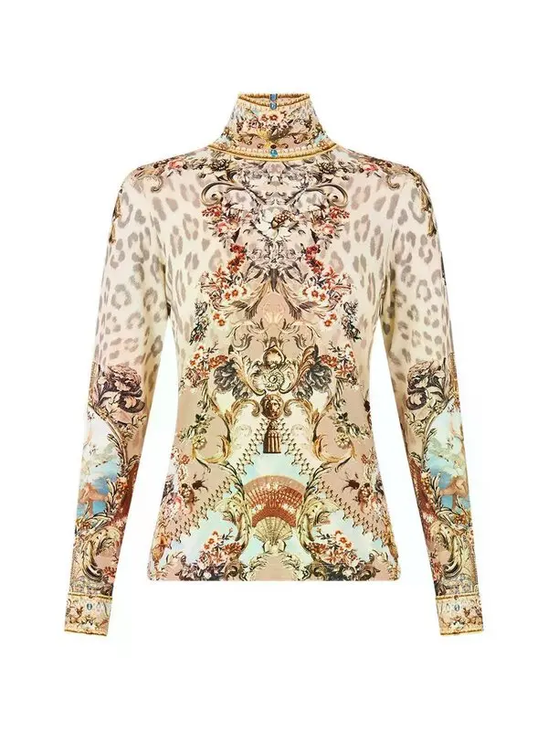 Camilla Aranjuez Animalia Turtleneck Blouse