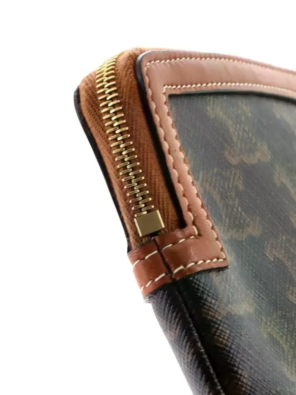 Celine Zip Triomphe Coated Canvas Small Pouch