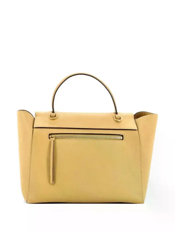 Celine Belt Bag Textured Leather Medium Satchel - Yellow