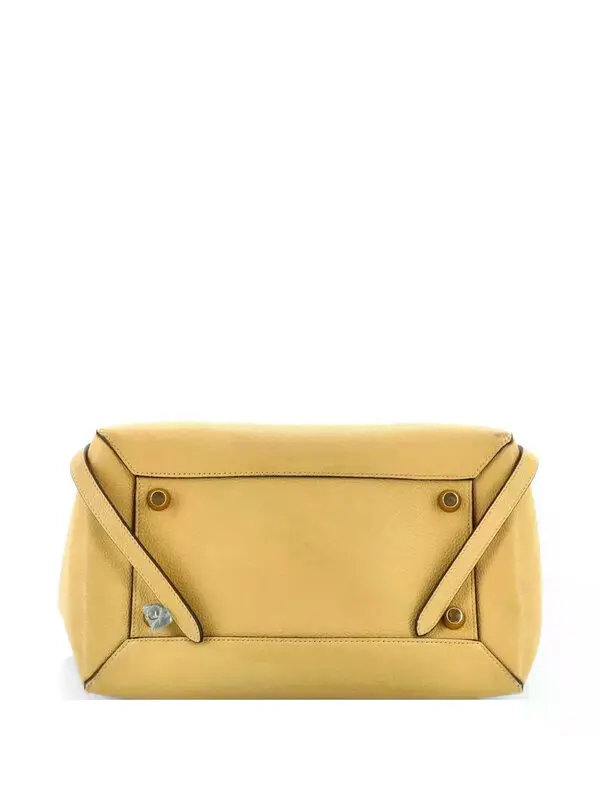 Celine Belt Bag Textured Leather Medium Satchel - Yellow