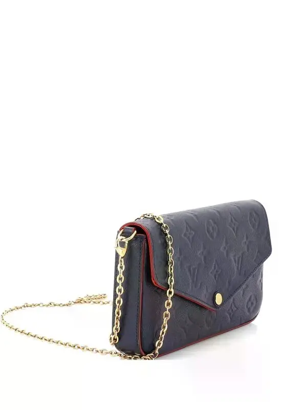 LOUIS VUITTON Felicie Pochette Monogram Empreinte Leather - Blue