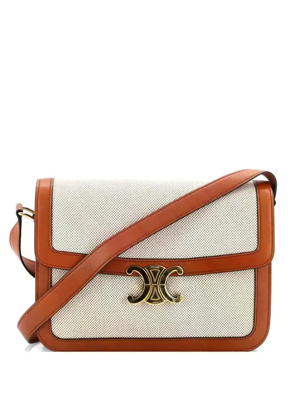 Celine Triomphe Medium Crossbody Bag - Brown