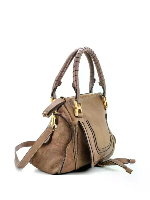 Chloé Marcie Leather Medium Satchel - Brown