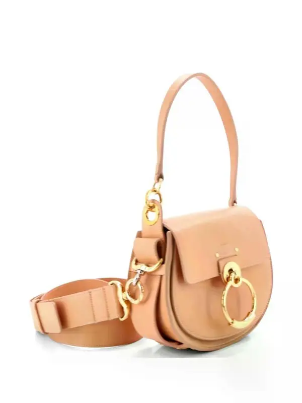 Chloé Tess Small Leather Shoulder Bag - Neutrals