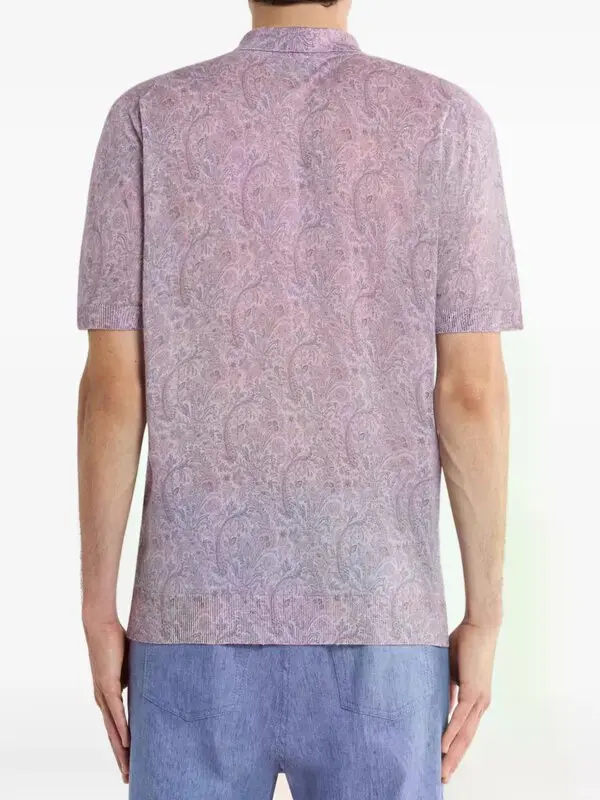 Etro Floral-motif Polo Shirt - Purple