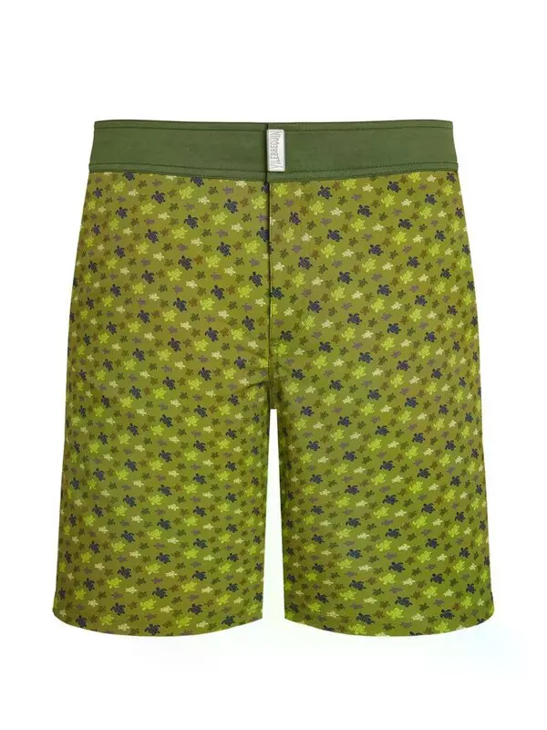 Vilebrequin Turtle-pattern Swim Shorts - Green
