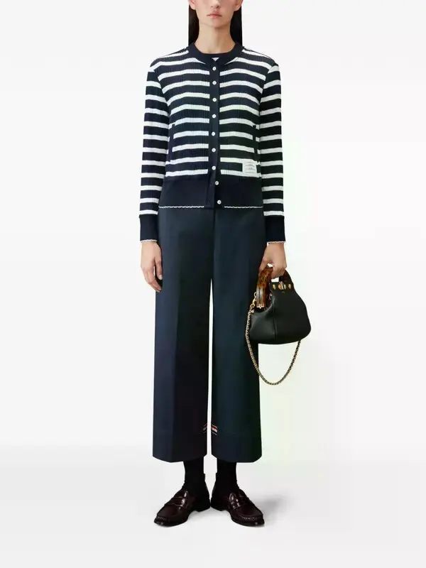 Thom Browne Flat-front Cropped Trousers