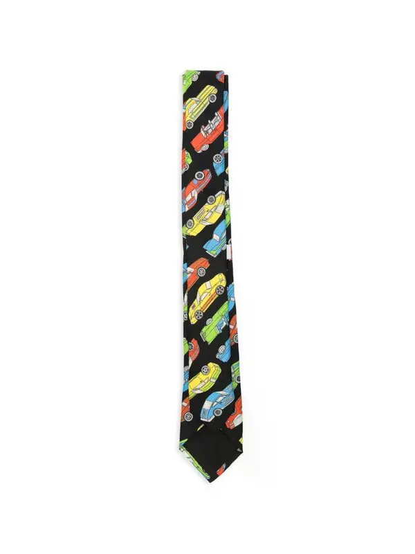 Moschino Car Print Neck Tie