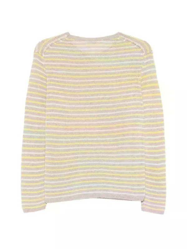 Auralee Striped Cashmere Sweater - Neutrals