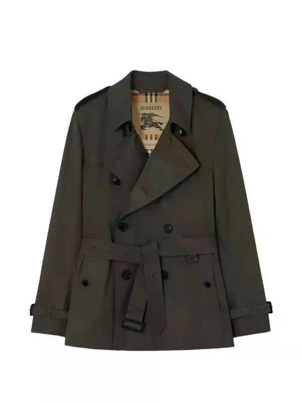Burberry Tropical Gabardine Kensington Trench Coat - Grey
