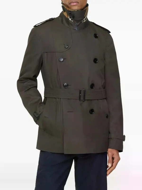 Burberry Tropical Gabardine Kensington Trench Coat - Grey