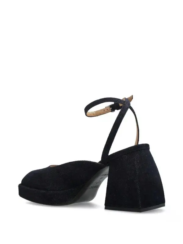 NODALETO Platform Denim Pumps - Blue