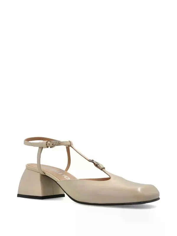 NODALETO Leather T-strap Pumps