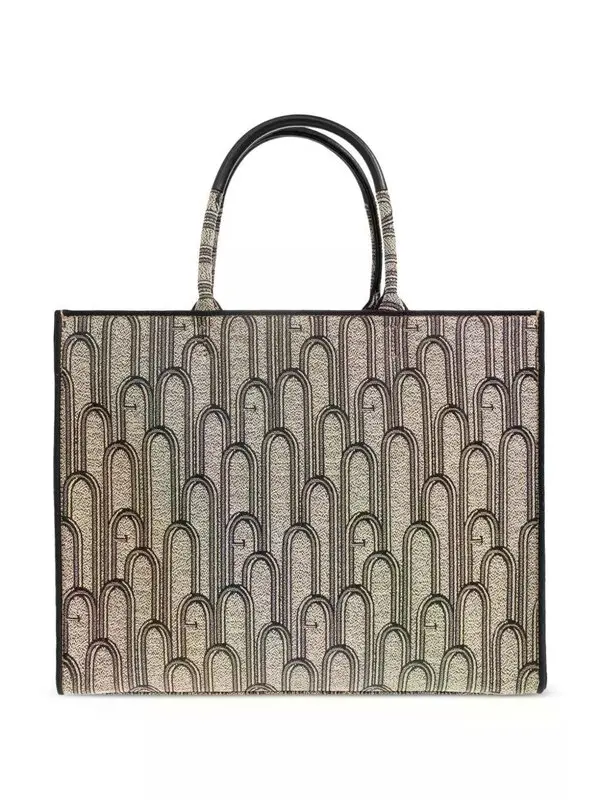 Furla Patterned Tote Bag With Top Handles - Neutrals